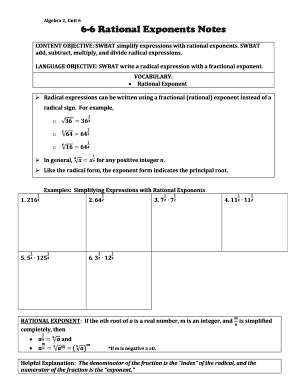 Fillable Online Algebra 2, Unit 6 Fax Email Print - pdfFiller
