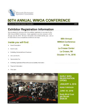 Fillable Online 50TH ANNUAL WWOA CONFERENCE Fax Email Print - pdfFiller