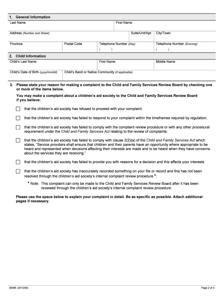 Fillable Online Child and Family Services Review Board Fax Email Print ...