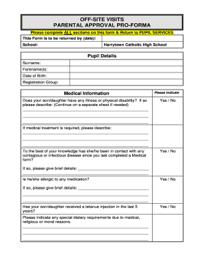 Fillable Online OFF-SITE VISITS Fax Email Print - pdfFiller