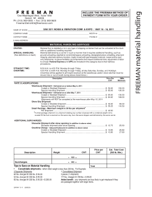 Fillable Online SPECIAL HANDLING: Fax Email Print - pdfFiller