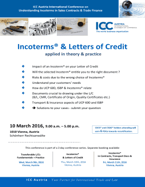 Fillable Online Impact of an Incoterm on your Letter of Credit Fax ...