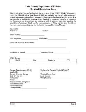 Chemical Requisition Form - Fill Online, Printable, Fillable, Blank ...