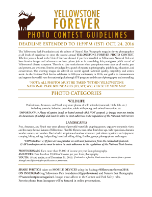 Fillable Online PHOTO CONTEST GUIDELINES Fax Email Print - pdfFiller