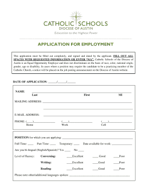 Fillable Online FILL OUT ALL Fax Email Print - pdfFiller