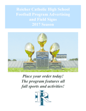 Fillable Online Football Program Advertising Fax Email Print - pdfFiller