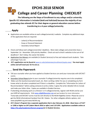 Fillable Online EPCHS 2018 SENIOR Fax Email Print - pdfFiller