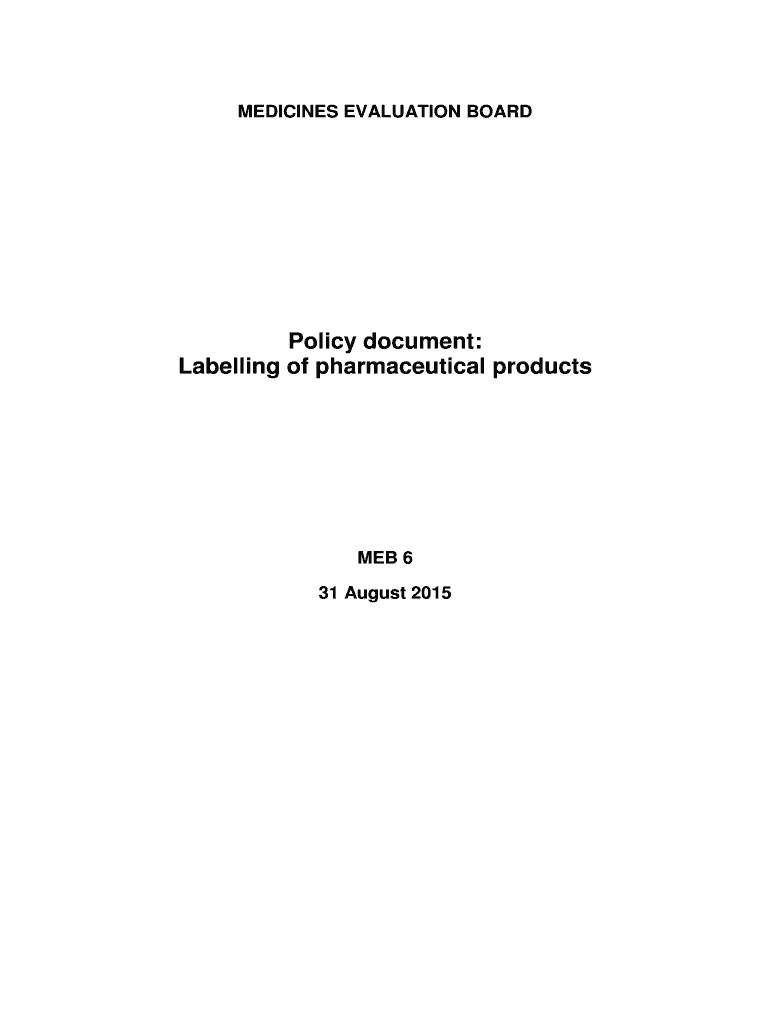 Fillable Online MEDICINES EVALUATION BOARD Fax Email Print - pdfFiller