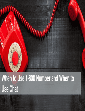 Fillable Online When to Use 1-800 Number and When to Fax Email Print ...