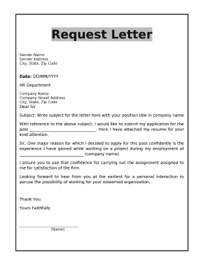 Sender Address Doc Template | pdfFiller