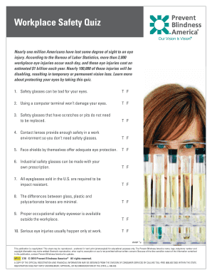 Fillable Online Workplace Safety Quiz Fax Email Print - pdfFiller
