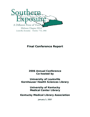 Final Conference Report Doc Template | pdfFiller