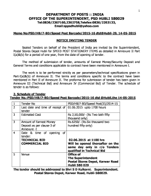 Fillable Online DEPARTMENT OF POSTS :: INDIA Fax Email Print - pdfFiller