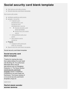 Fillable Online Social security card blank template Fax Email Print ...