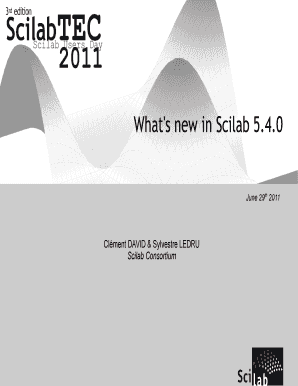 Fillable Online What's new in Scilab 5 Fax Email Print - pdfFiller