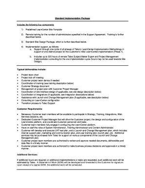 Fillable Online Standard Implementation Package Fax Email Print - pdfFiller