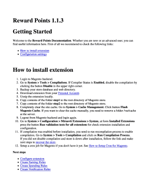 Fillable Online Reward Points 1 Fax Email Print - pdfFiller
