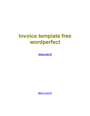 Fillable Online Invoice template free wordperfect Fax Email Print ...