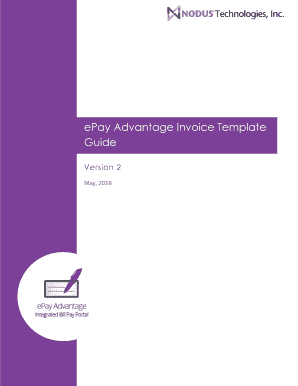 Fillable Online ePay Advantage Invoice Template Fax Email Print - pdfFiller