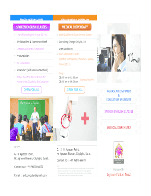 Fillable Online SPOKEN ENGLISH CLASSES Fax Email Print - pdfFiller