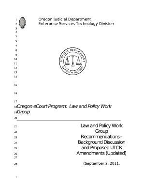 Oregon eCourt Program:Law and Policy Work Group Doc Template | pdfFiller