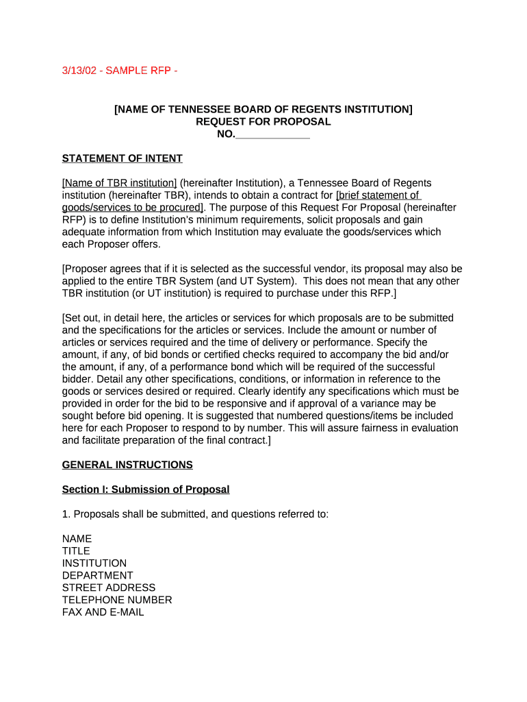 3/13/02 - SAMPLE RFP - Doc Template | pdfFiller