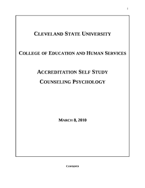 Accreditation Self Study Doc Template | pdfFiller