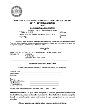 Fillable Online YEARLY DUES: Fax Email Print - pdfFiller