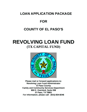 LOAN APPLICATION PACKAGE Doc Template | pdfFiller