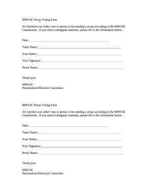 MWCSC Proxy Voting Doc Template | pdfFiller