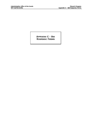 Appendix C Bid Response s Doc Template | pdfFiller