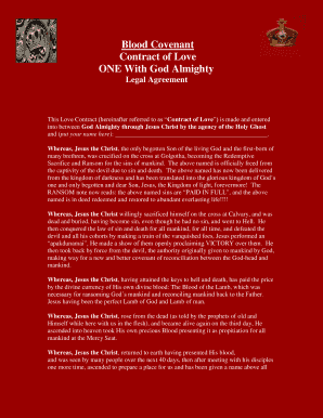 Fillable Online Blood Covenant Fax Email Print - pdfFiller