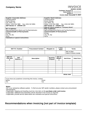 Invoice #100 Doc Template | pdfFiller