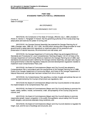STANDARD TEMPLATE FOR ALL ORDINANCES Doc Template | pdfFiller