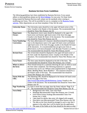 Business Services Guidelines Doc Template | pdfFiller