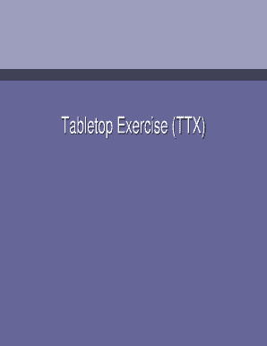 Fillable Online Tabletop Exercise (TTX) Fax Email Print - pdfFiller