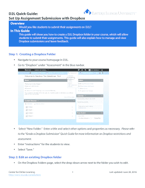 Fillable Online D2L Quick Guide: Fax Email Print - pdfFiller