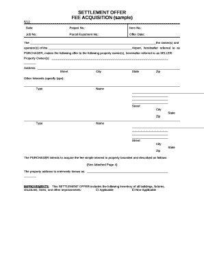 FEE ACQUISITION (sample) Doc Template | pdfFiller