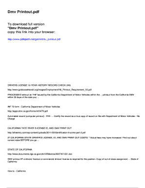 Fillable Online Dmv Printout Fax Email Print - pdfFiller