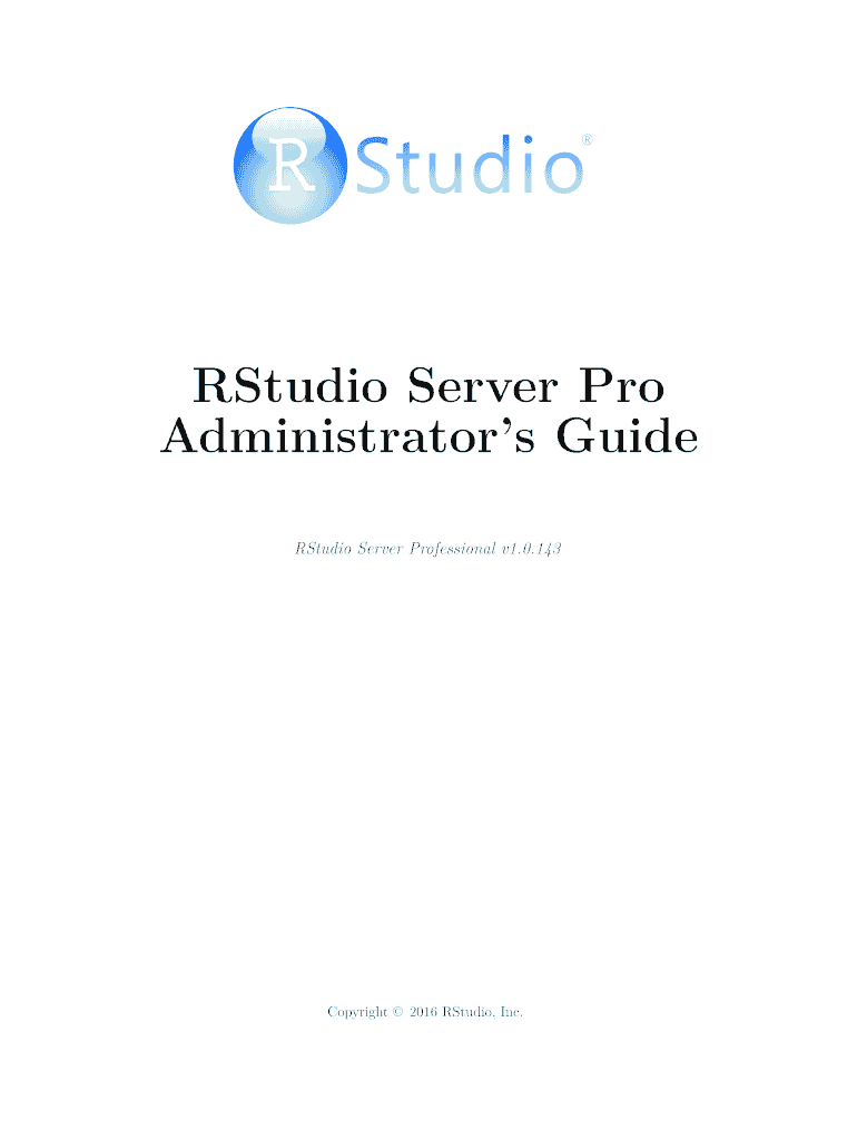 Fillable Online RStudio Server Pro Fax Email Print - pdfFiller