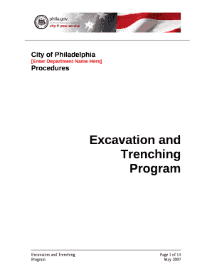 Excavation Safety Plan Doc Template | pdfFiller