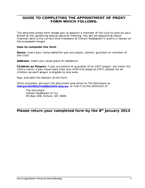 GUIDE TO COMPLETING THE APPOINTMENT OF PROXY WHICH FOLLOWS: Doc ...