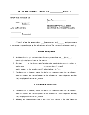 RESPONDENTS TRIAL BRIEF Doc Template | pdfFiller