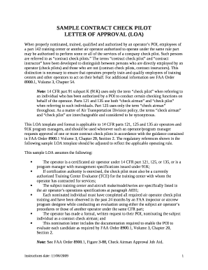 SAMPLE CONTRACT CHECK PILOT Doc Template | pdfFiller