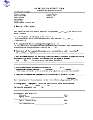 SALARY EQUITY REQUEST Doc Template | pdfFiller