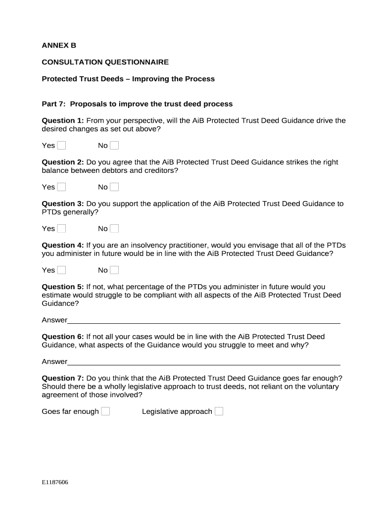 Part 7:Proposals to improve the trust deed process Doc Template | pdfFiller