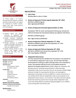 Fillable Online Student Learning Outcome Fax Email Print - pdfFiller