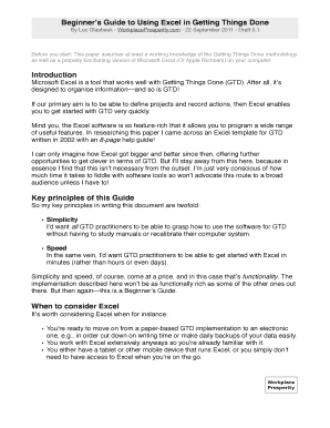 Gtd Excel - Fill Online, Printable, Fillable, Blank | pdfFiller