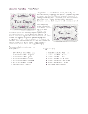 Fillable Online Victorian Nametag Free Pattern Fax Email Print - pdfFiller