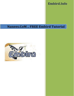 Fillable Online FREE Embird Tutorial Fax Email Print - pdfFiller